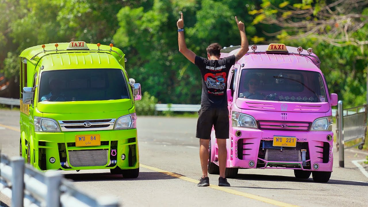 Street Racing Turbo Taxi Vans in Thailand - YouTube