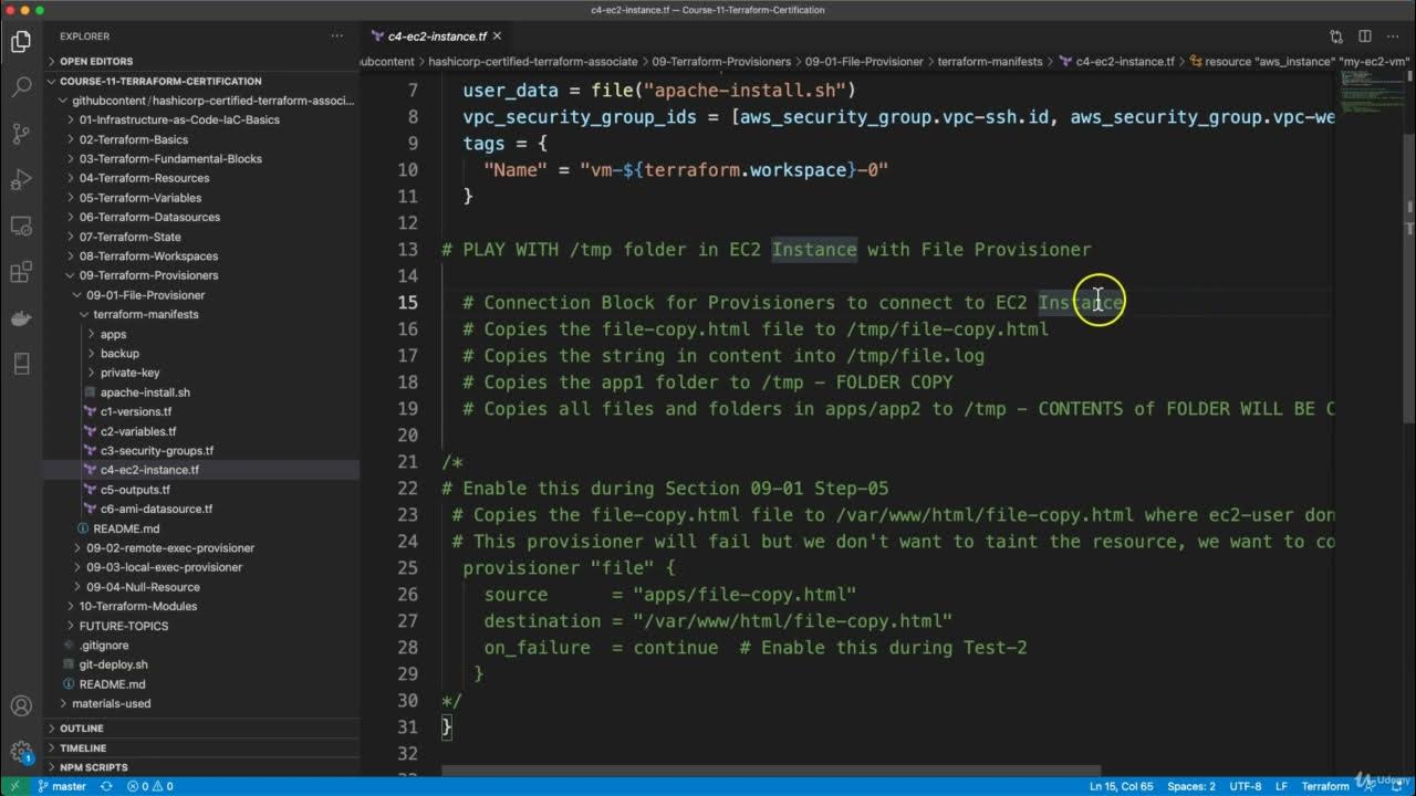 86. Implement Connection Block for File Provisioner's & Review Manifests - YouTube
