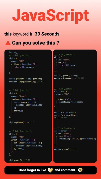 this keyword tricky question in JavaScript - YouTube