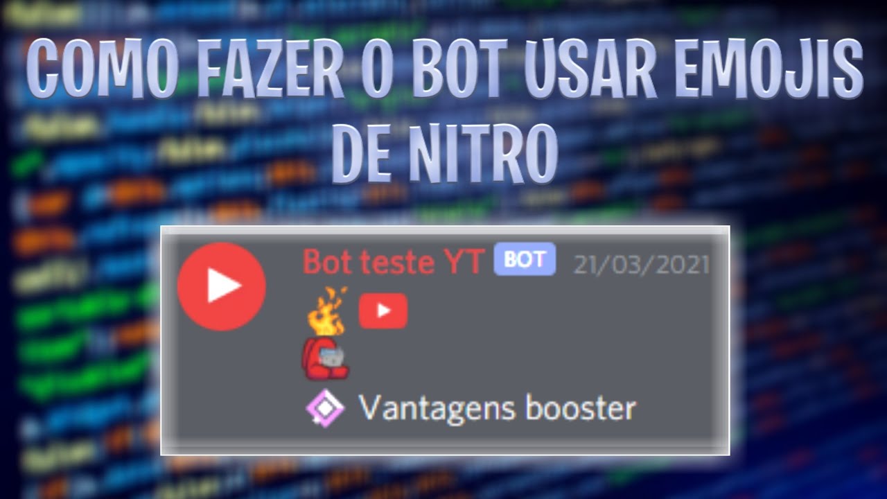 Como fazer o bot usar emojis de nitro no discord!?? - YouTube