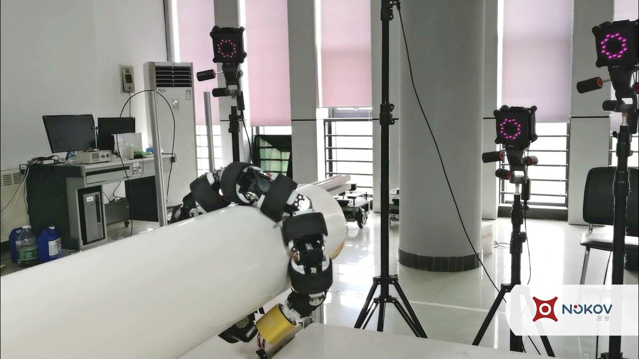 Snake Robot | Power Line Inspection with NOKOV MoCap - YouTube