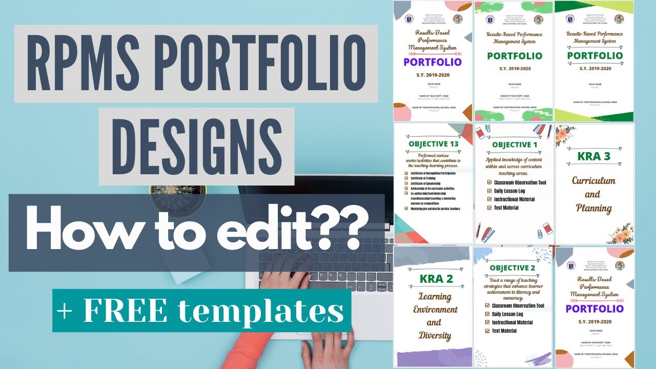 RPMS Portfolio Designs | HOW TO EDIT | + FREE TEMPLATES - YouTube