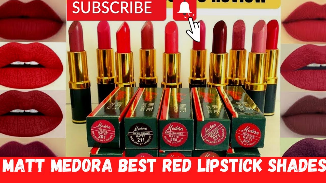 BEST Ever red Lipstick shades Of Matt Medora Ever - YouTube