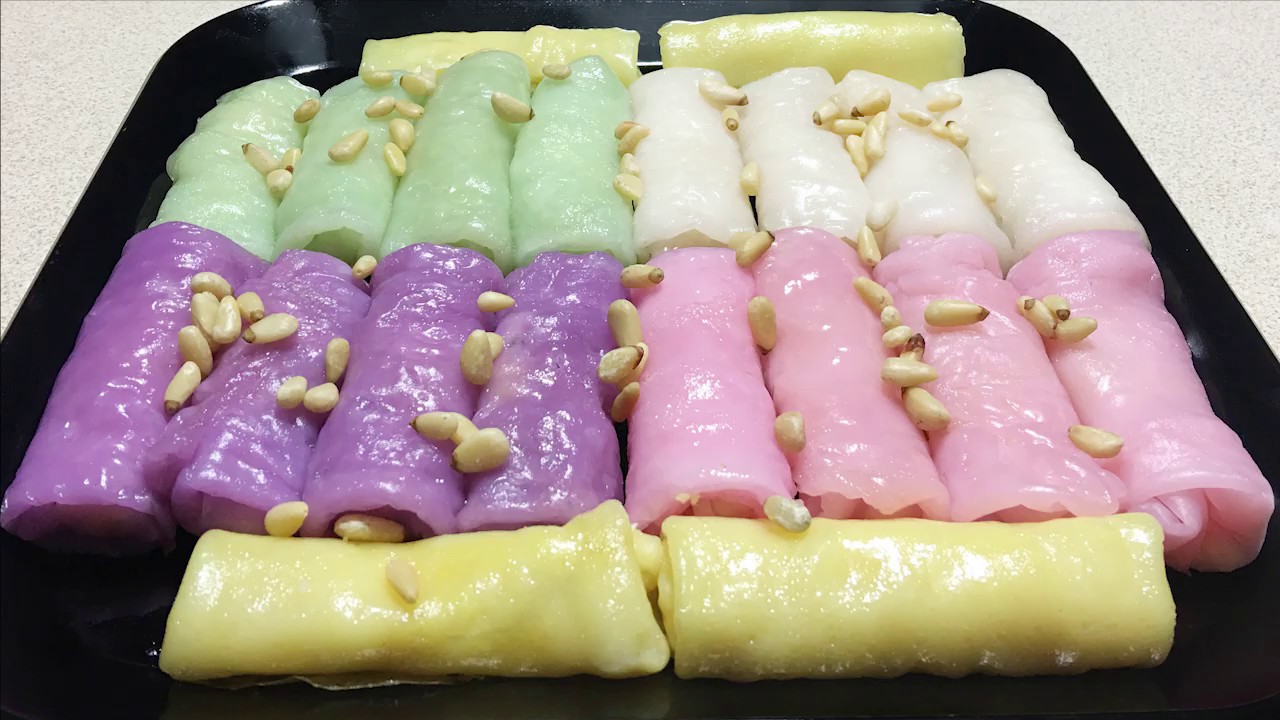 Bánh Ướt Ngọt Cuốn Nhân Dừa Đậu Xanh Thin Gluten Free Rice Sweet