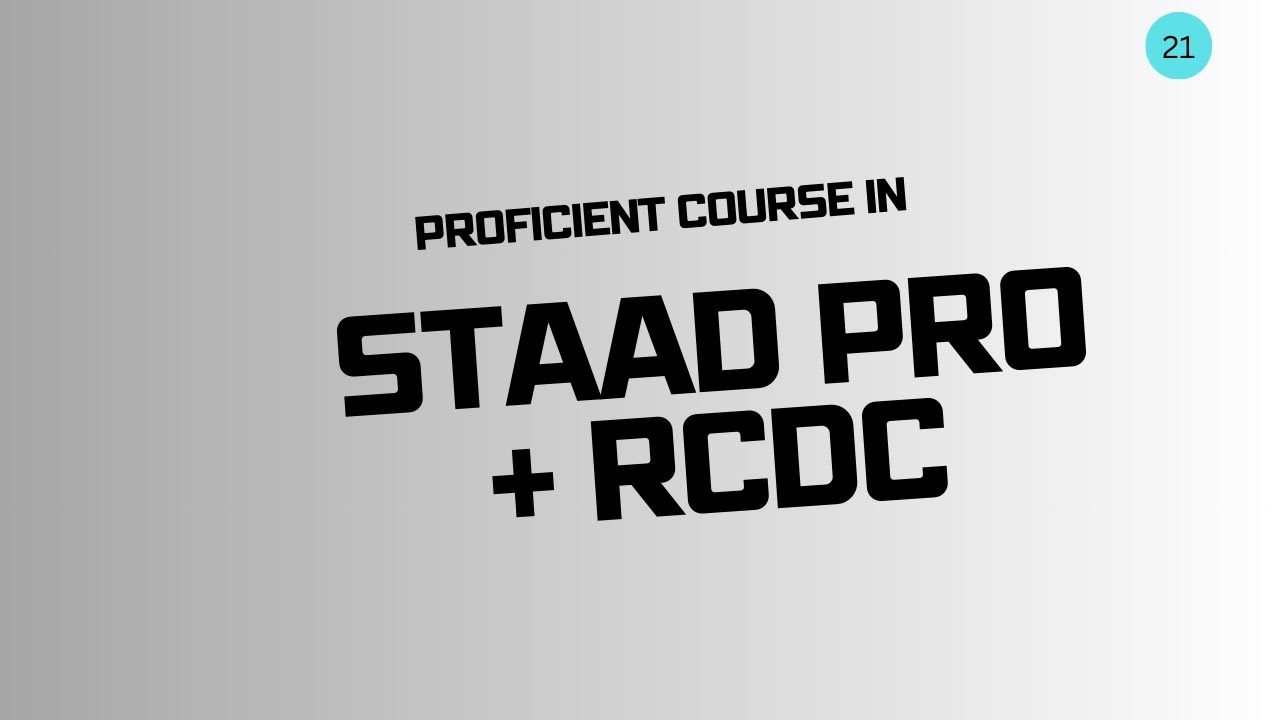 Proficient Course in Staad Pro + RCDC 21 | Shear Wall - YouTube