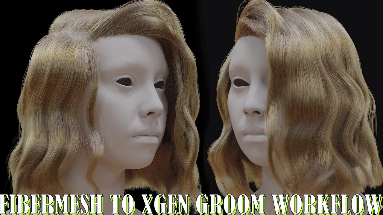 Fibermesh Hair to Xgen workflow tutorial (Women Groom) - YouTube
