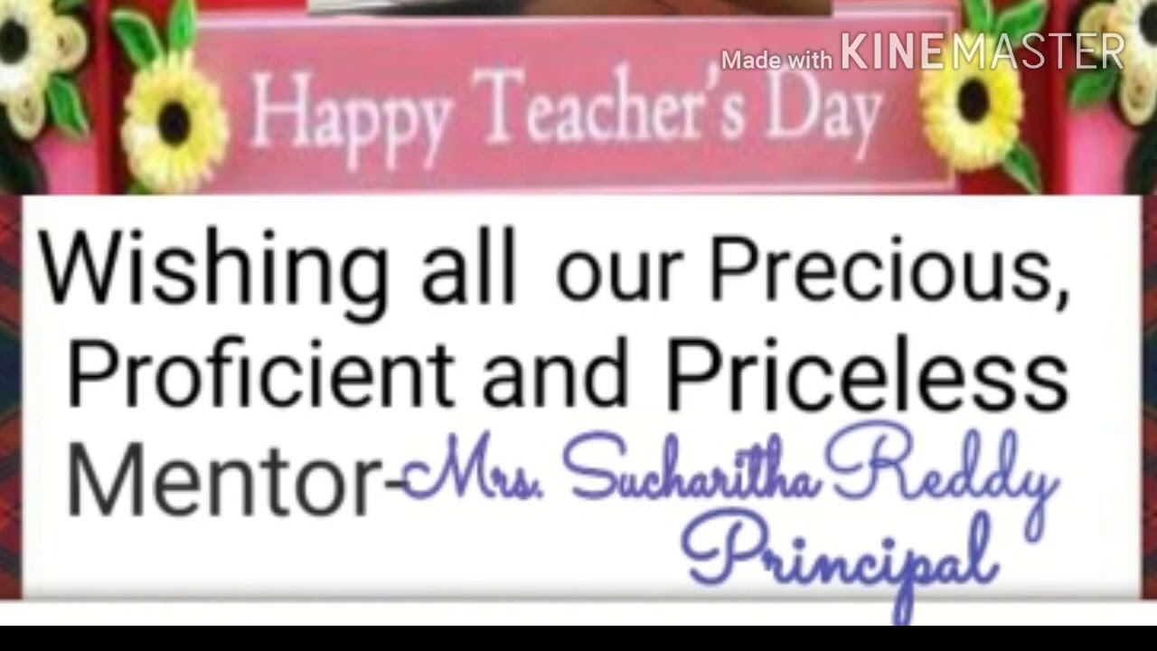 Teachers' Day wishes to Principal Madam - YouTube