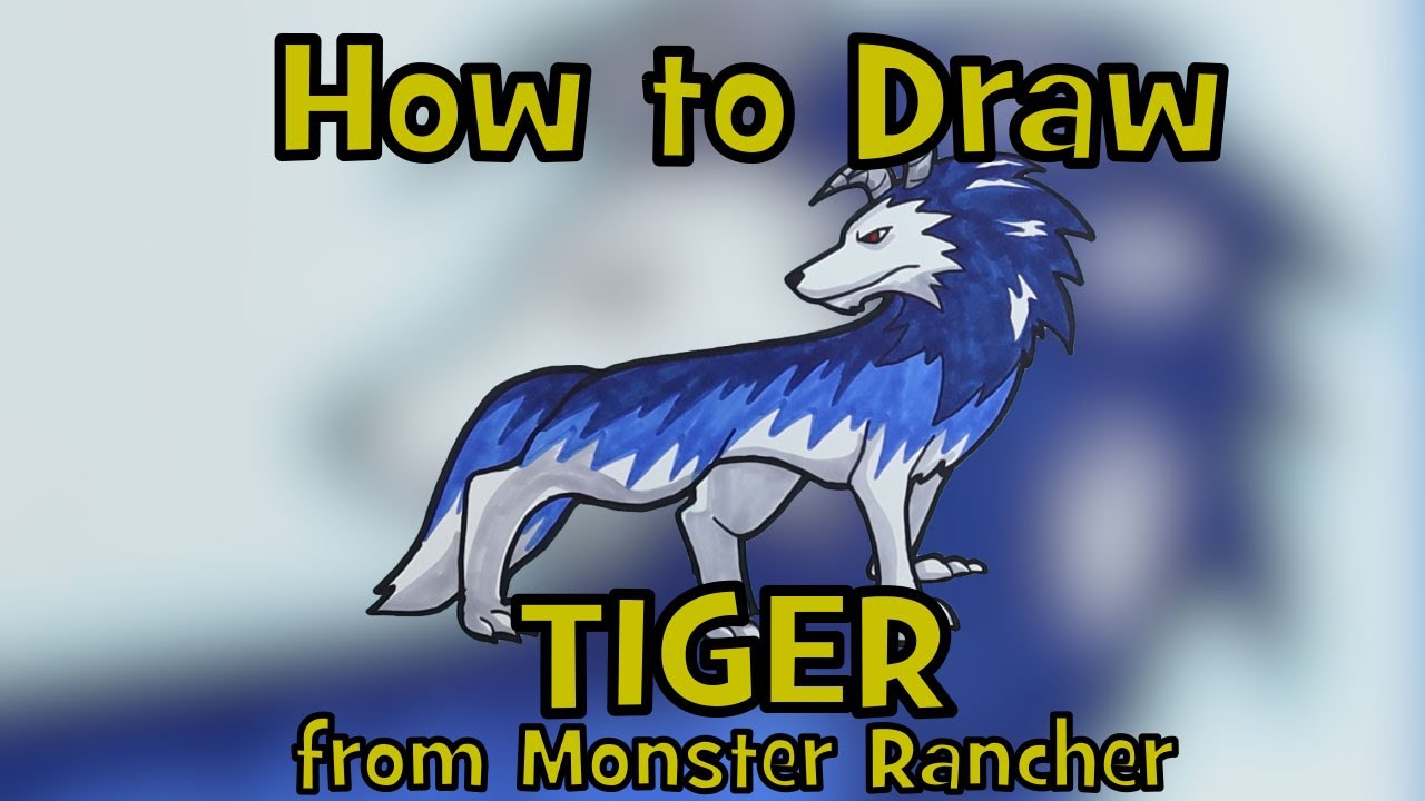 How to Draw TIGER from Monster Rancher - YouTube