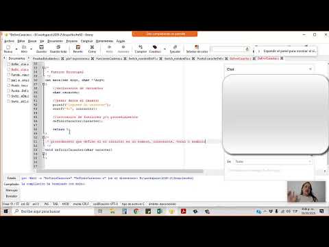 taller en clase, funciones de la librería string.h y switch - YouTube