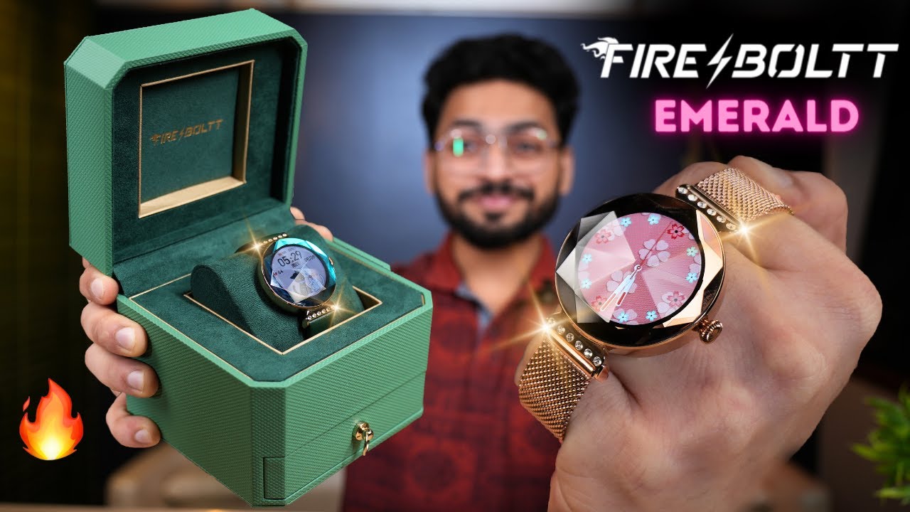 The *LUXURY* Smartwatch with Crystals !! ⚡️ Fire-Boltt Emerald ...