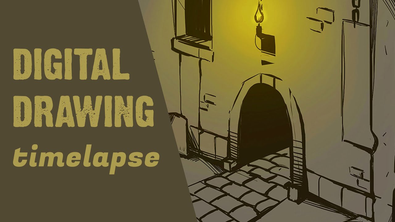 Dungeon Entrance | Digital Drawing Timelapse - YouTube