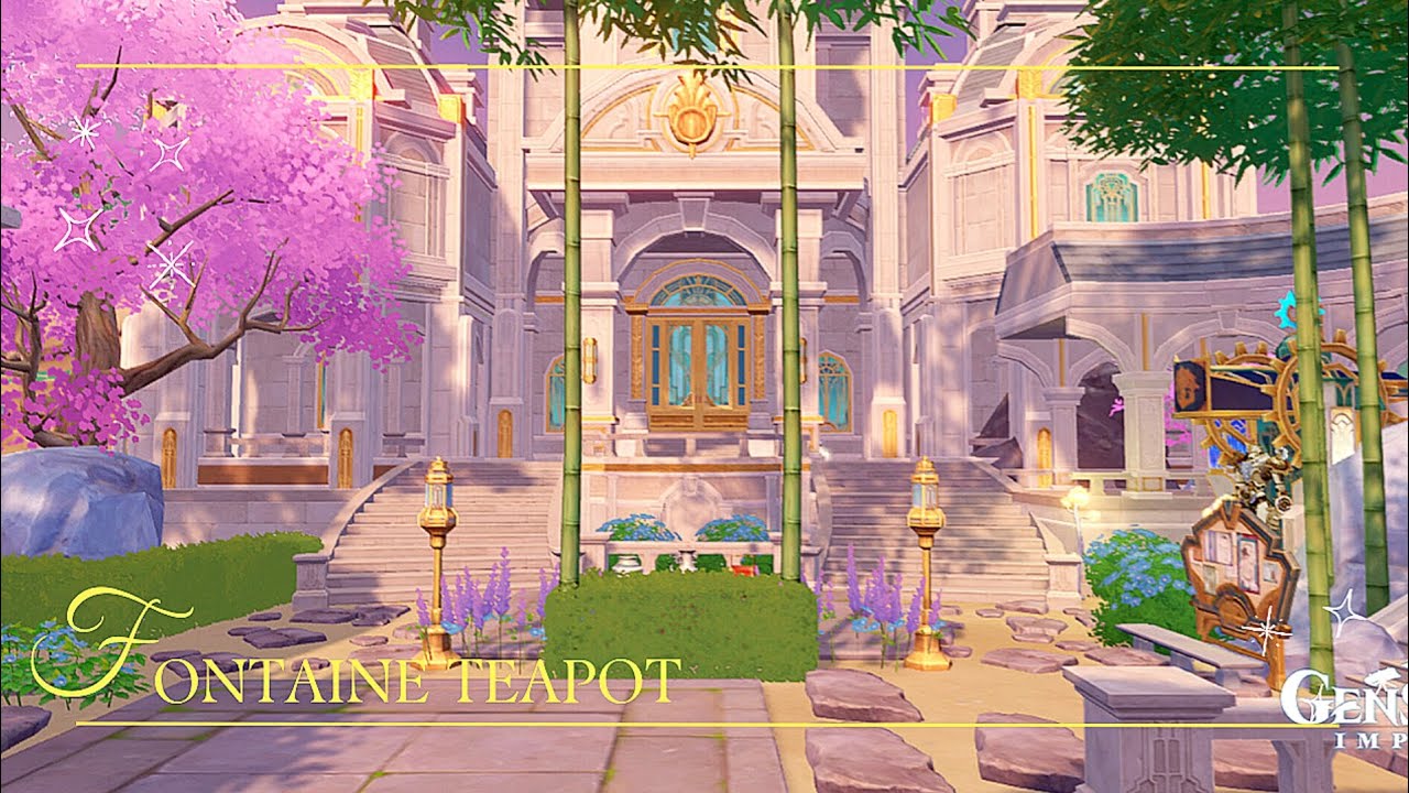 Fontaine Teapot!! // Serenitea Pot (Showcase & Build) #genshinimpact # ...