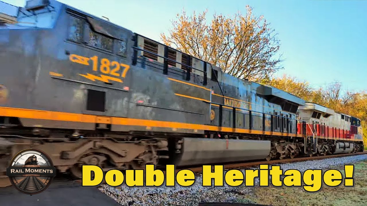 Double Heritage! Rail Moments at the next crossing in Stevenson, AL awaiting CSXT 1827 and 1852 ...