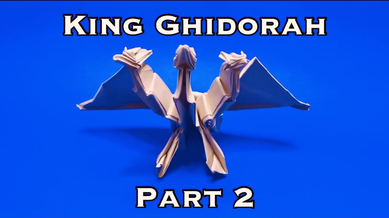 How to make origami King Ghidorah (Part 2) - YouTube