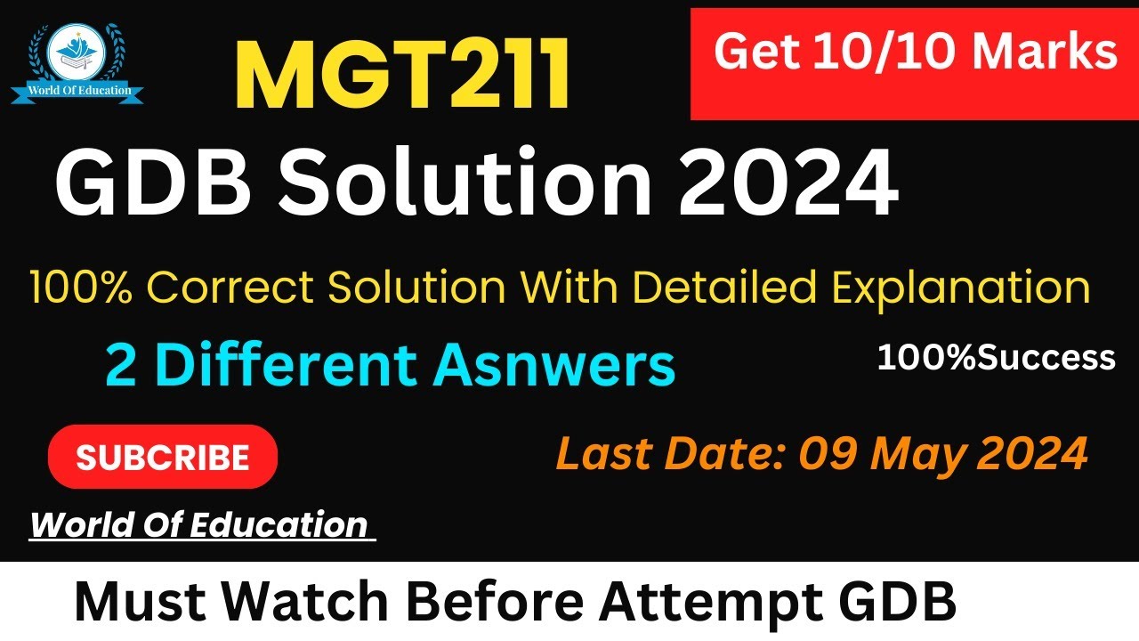 mgt211 GDB solution 2024 | mgt211 Gdb solution spring 2024 | mgt211 gdb 2024 | mgt211 gdb ...