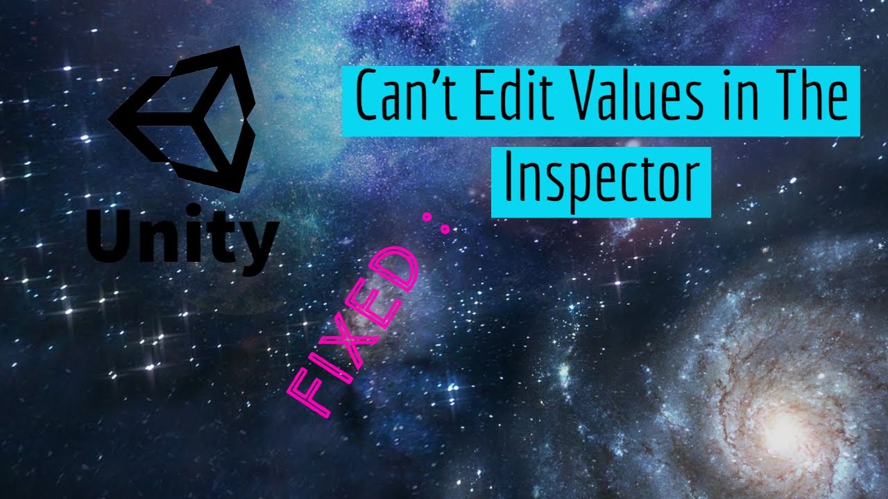 Can't type anything in inspector Unity Solved - YouTube