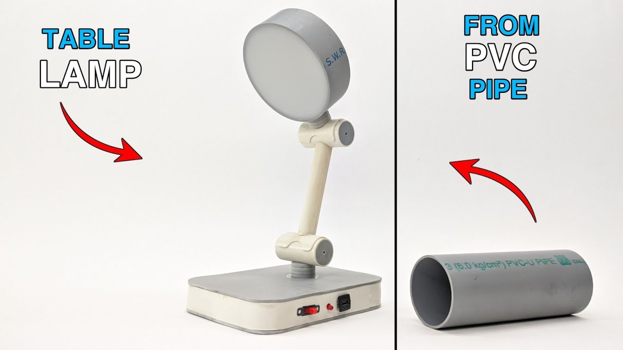Make A Table Lamp Out Of PVC Pipe - YouTube
