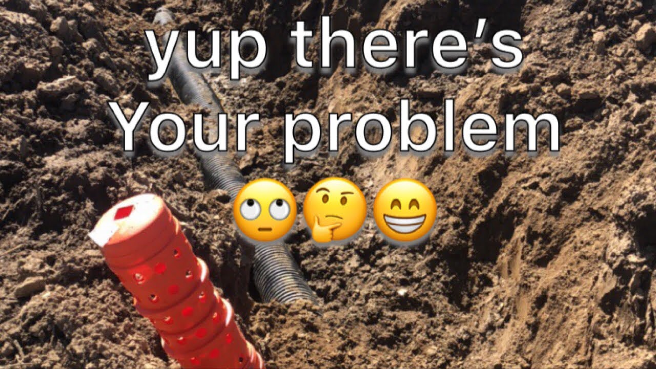 Repairing field tile after the flood with john Deere excavator and cat ...