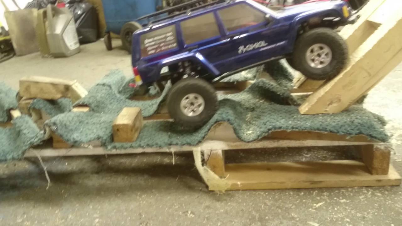 New scx10 II + Maverick Scout crawler testing out the teter toter.(4 ...