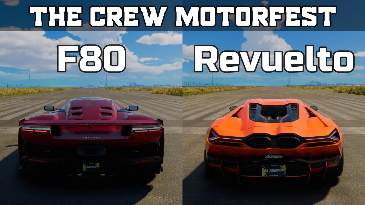 The Crew Motorfest - Ferrari F80 vs Lamborghini Revuelto - Drag Race ...
