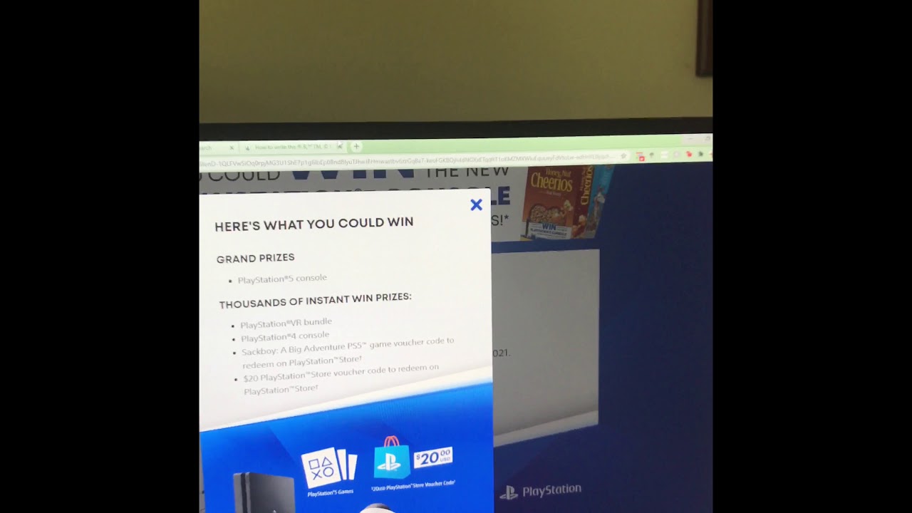 I Won A Ps5 From The General Mills Sweepstakes #shorts - YouTube