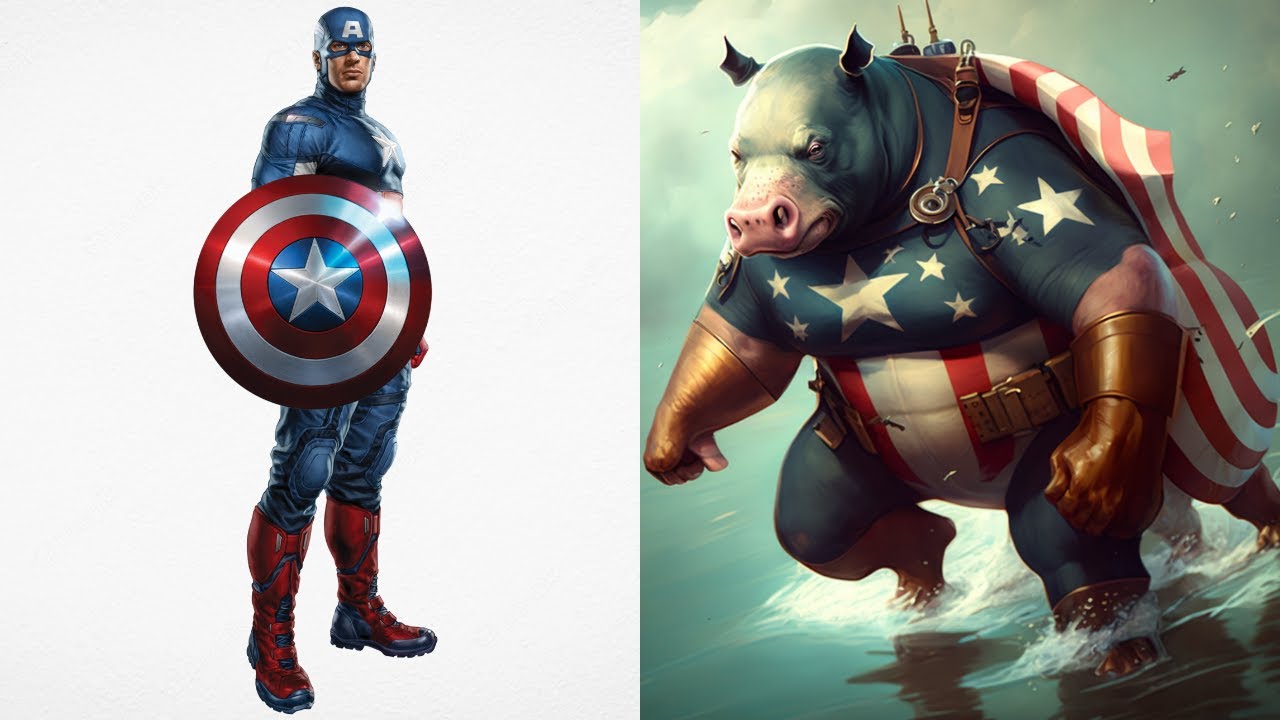 MARVEL HEROES transformation-HIPPOPOTAM-Avengers - YouTube