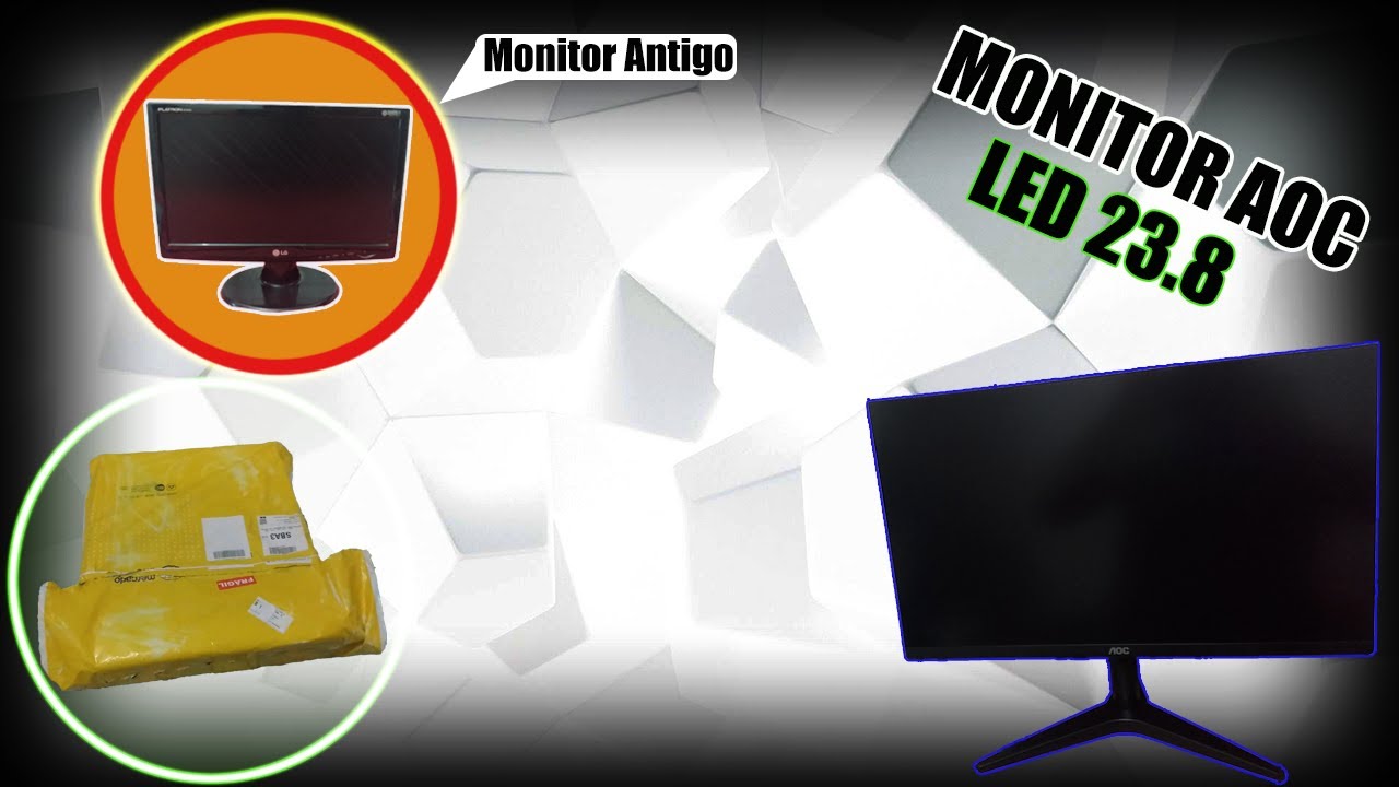 Unboxing AOC B1 Series 24B1XHM led 23.8" preto 90V/240V - YouTube