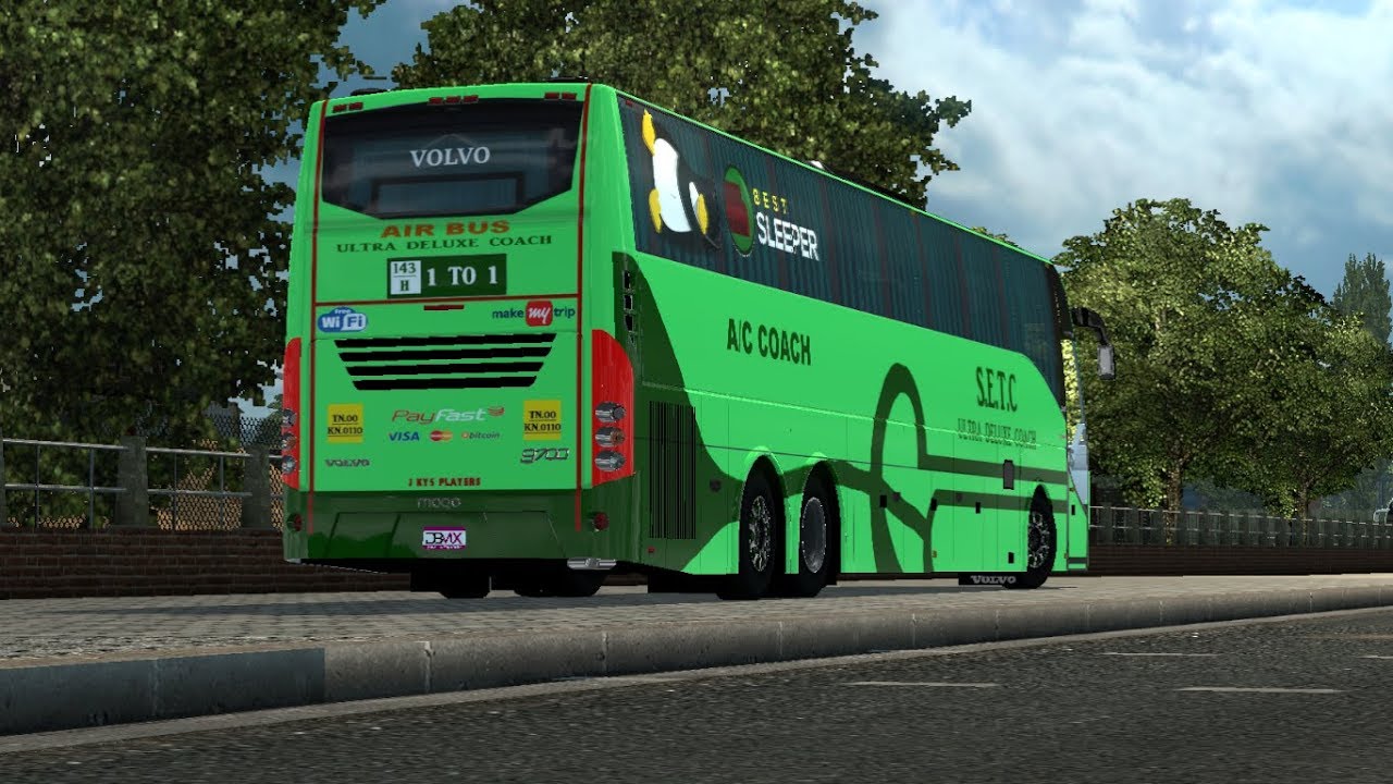 INDIAN SETC VOLVO 9700, full updated,WITH new HORN|BUS FROM HOTEL ...