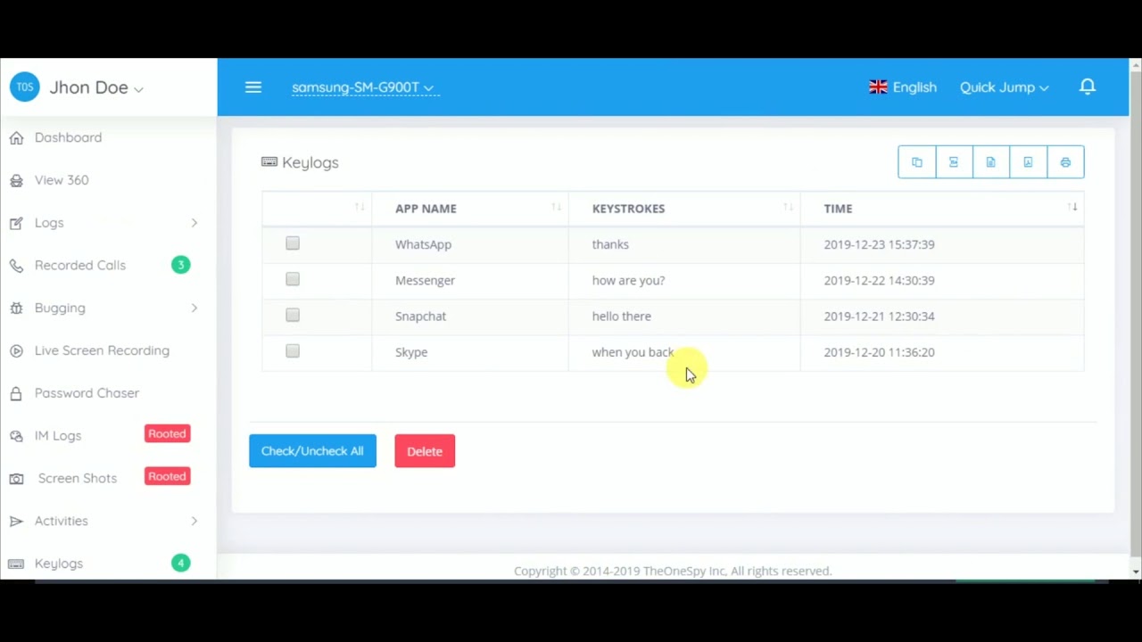 How to Monitor Keylogs with TOS Keystrokes Logging App - YouTube