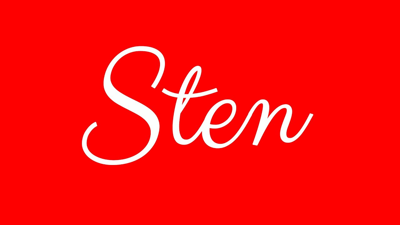 Learn how to Sign the Name Sten Stylishly in Cursive Writing - YouTube