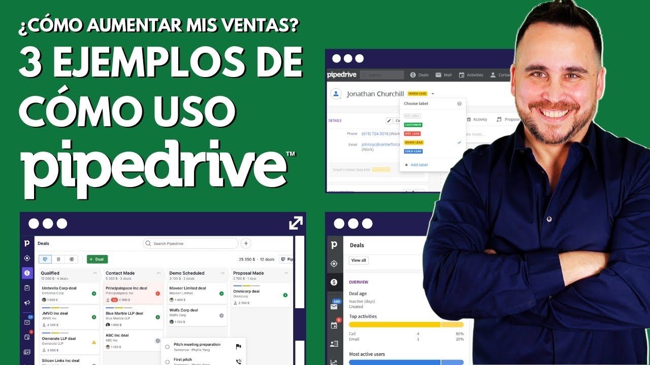 Cómo uso un CRM para gestionar mis ventas - 3 casos de uso con Pipedrive - YouTube