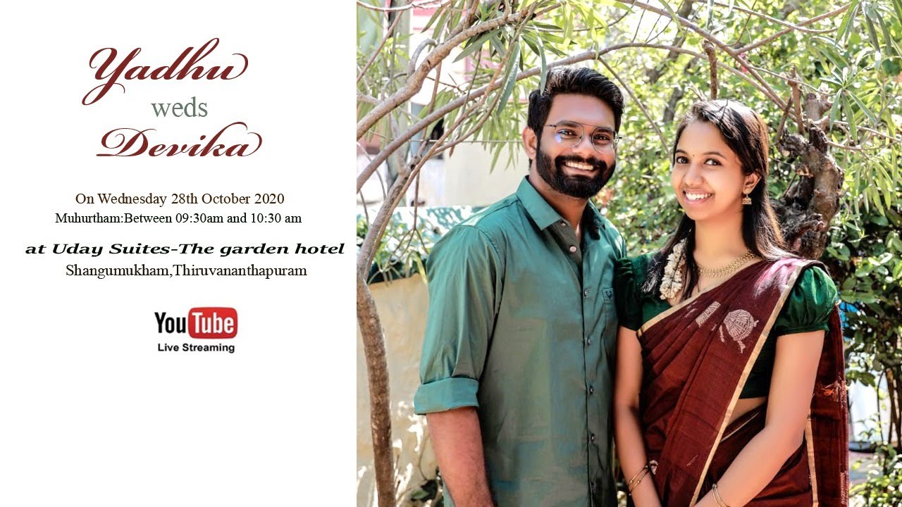 YADHU WITH DEVIKA WEDDING LIVE STREAMING // PHOTOGRAPHY:-NAPPZ WEDDING COMPANY - YouTube