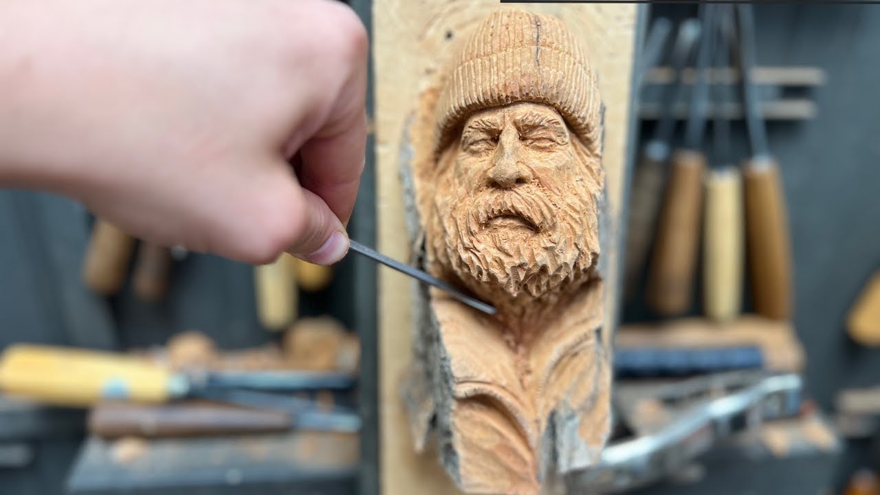 Carving a Sailor in Cottonwood Bark, Complete Video - YouTube