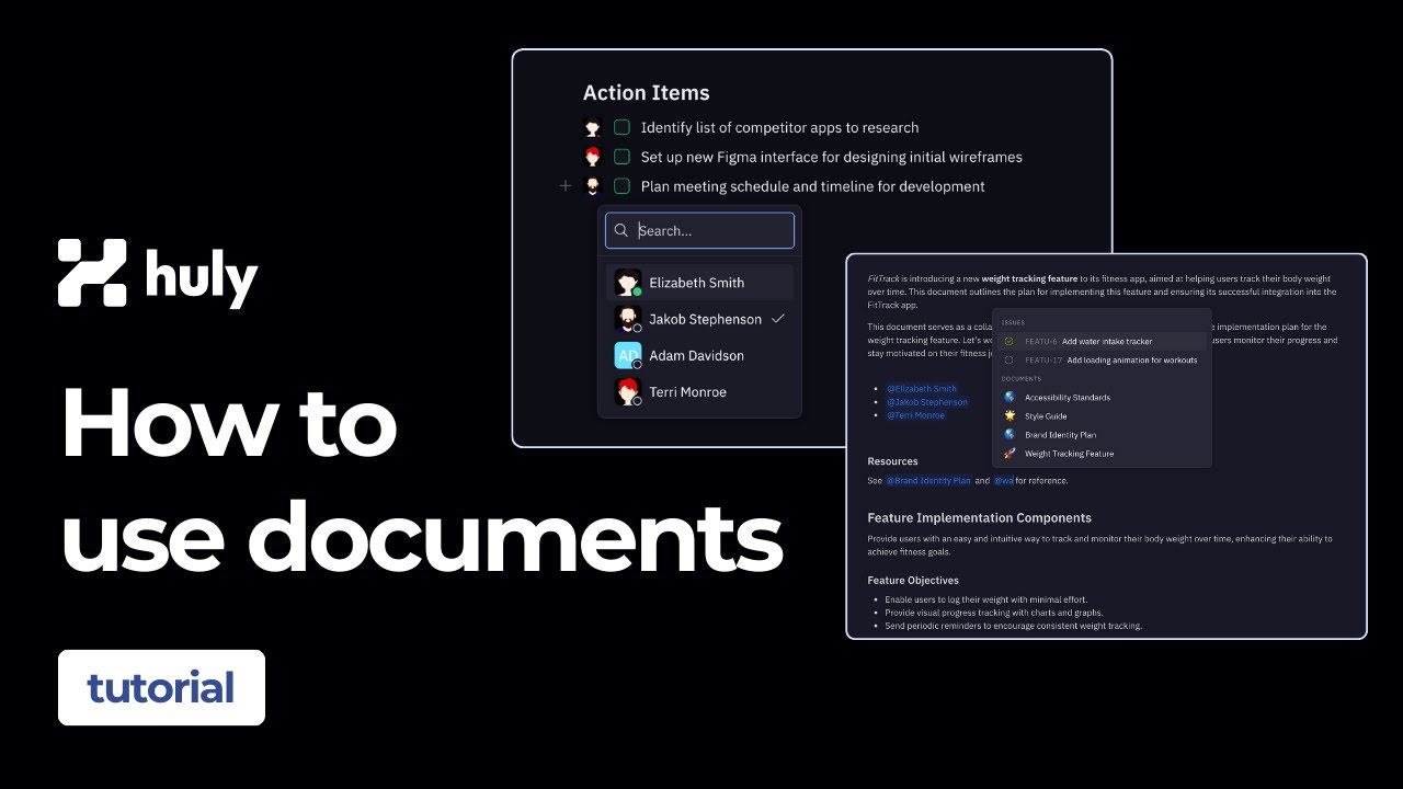 How to use documents in Huly | Huly Tutorials - YouTube