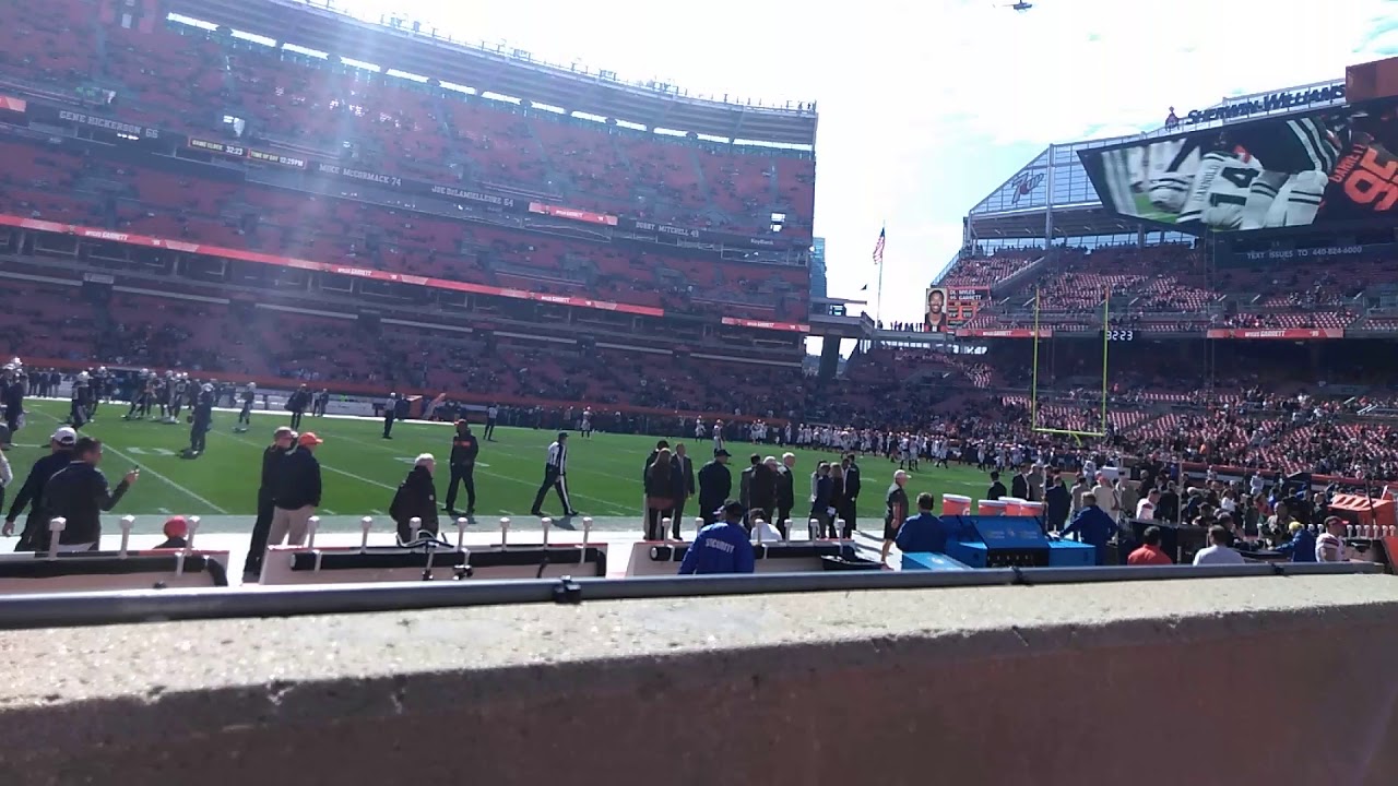 Cleveland browns front row view - YouTube