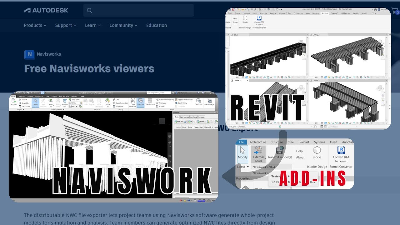 Implementasi 4D BIM 🚀 Cara Install & Export Add-Ins Navisworks dari ...