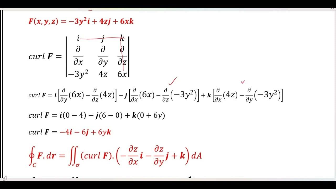 Multi Calculus Ex # 15.8 Q # 8 Vectors Field: Stoke's Theorem And Surface Integrals - YouTube