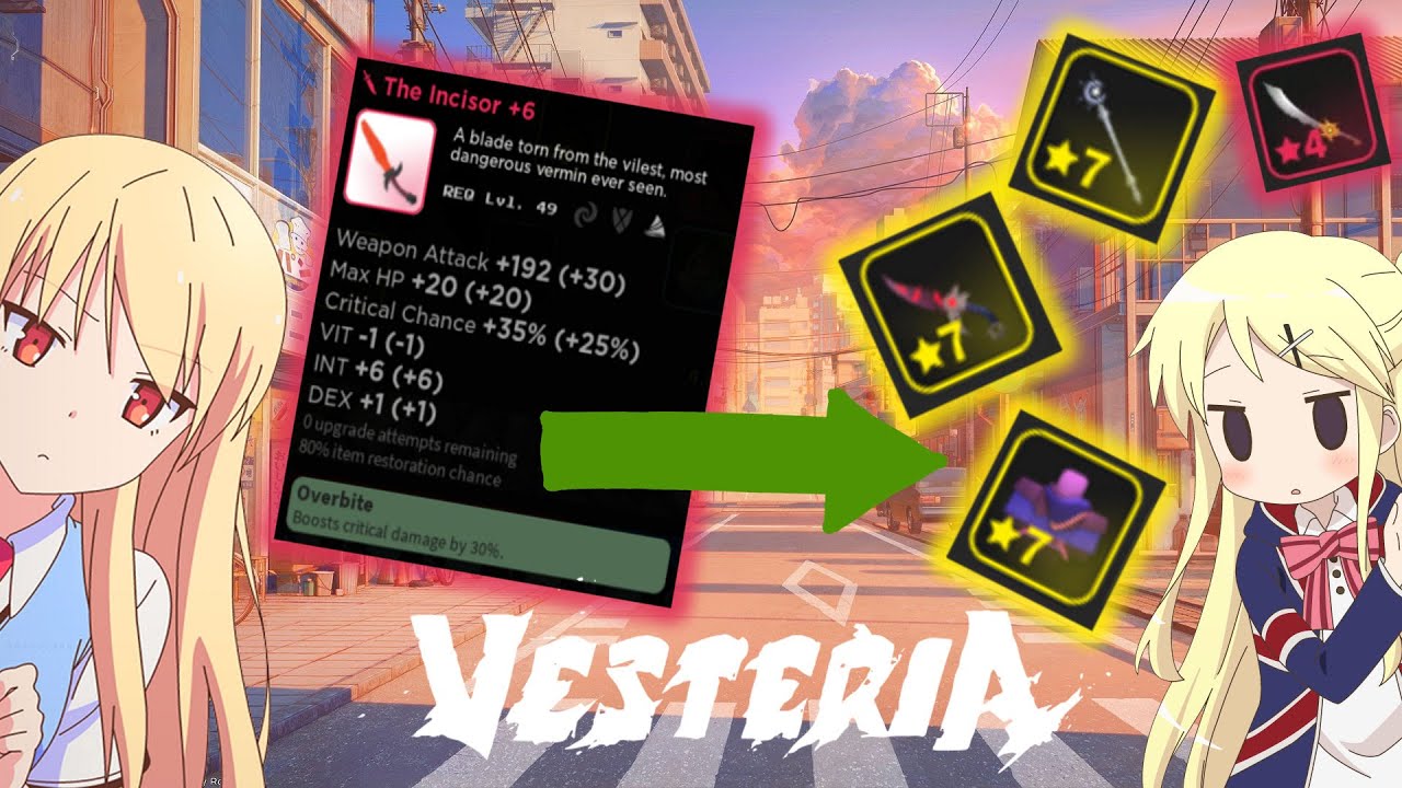 Trading away 35% crit incisor for gold tiers! - Vesteria - YouTube