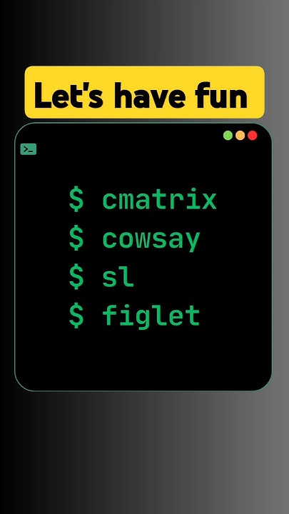 Terminal fun with cmatrix, cowsay, sl and figlet | cool terminal tricks #SudoIt #linuxtricks ...