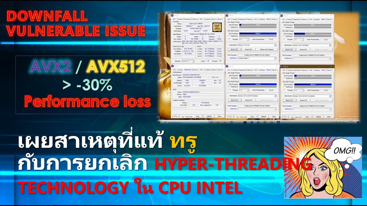เผยสาเหตุที่แท้ทรู Intel ยกเลิก Hyper Threading Technology มิได้มาจากพลังงานที่ใช้สูง - YouTube