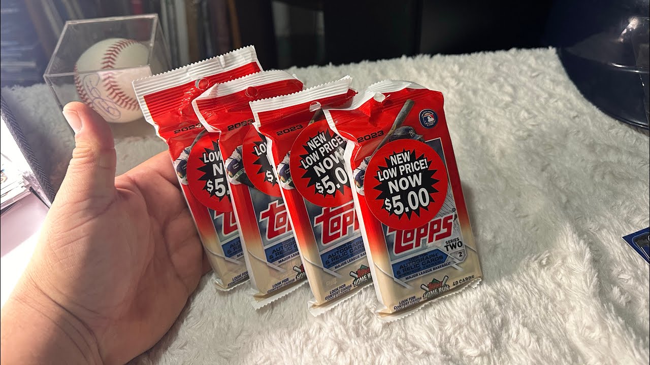 4 2023 Topps series 2 baseball fat packs - YouTube