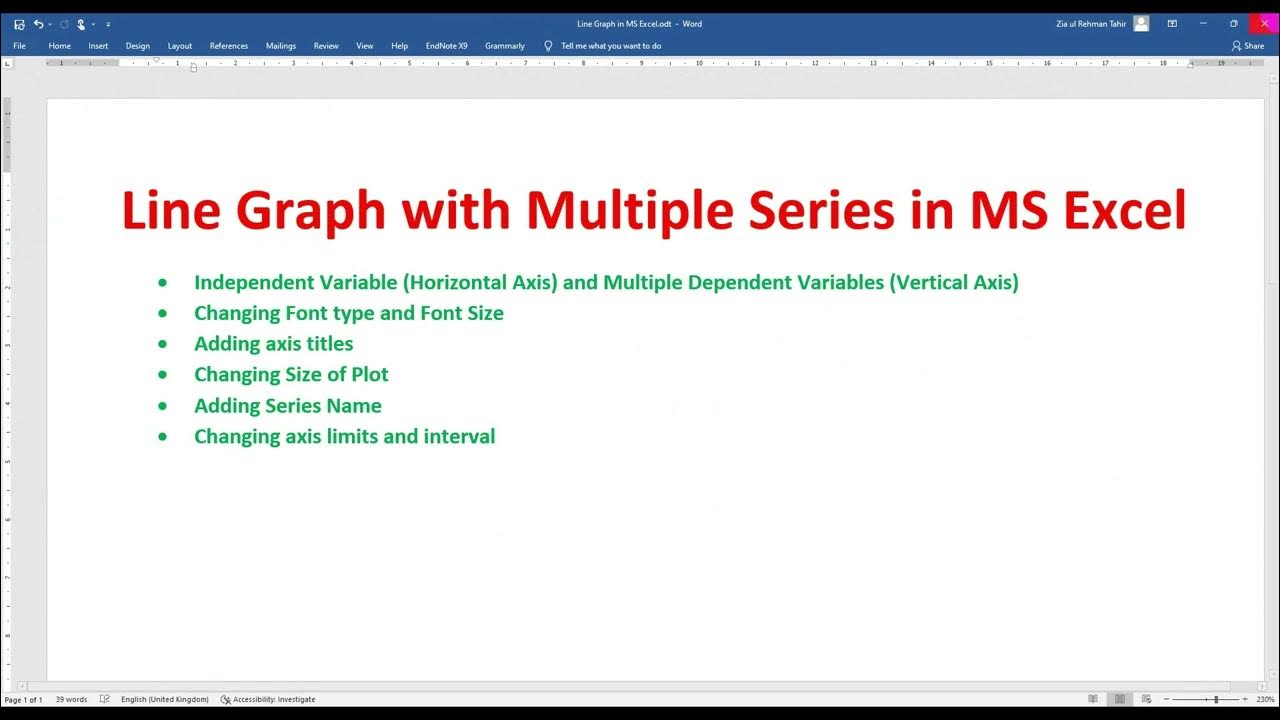 Line Graph with Multiple Series in MS Excel - YouTube