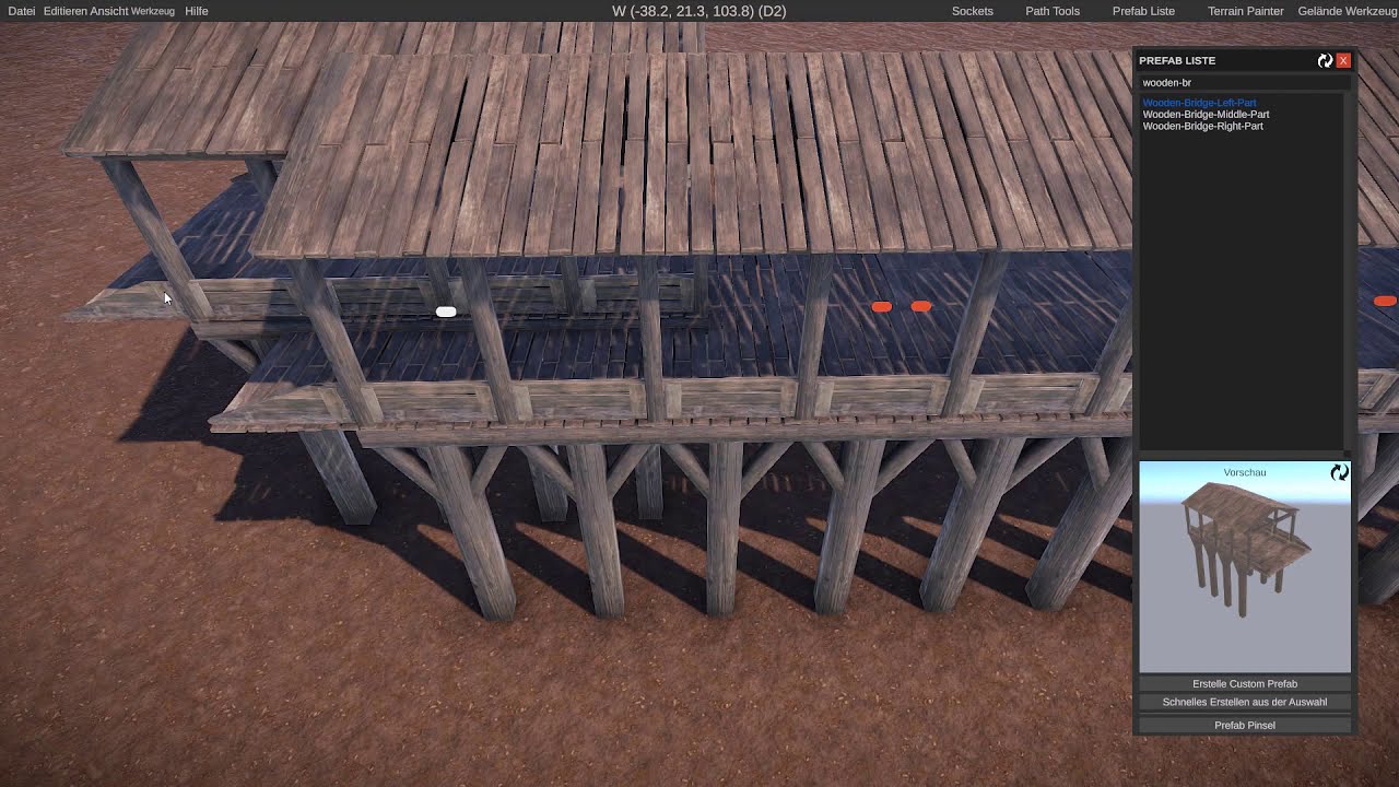 Wooden Bridge Parts - free prefab - for Rust - YouTube