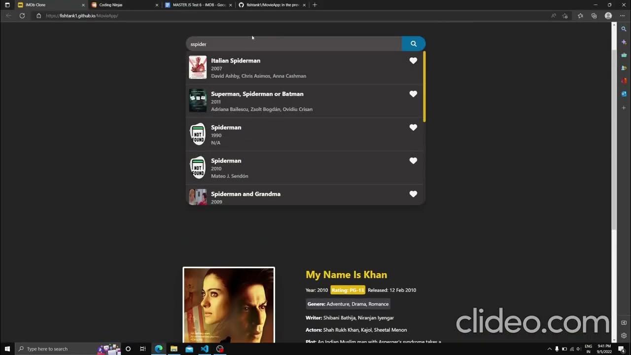 Imdb Movie App Project Coding Ninjas Youtube