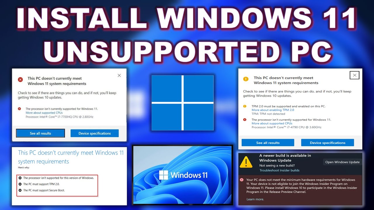 How to Install Windows 11 on Unsupported PC - YouTube