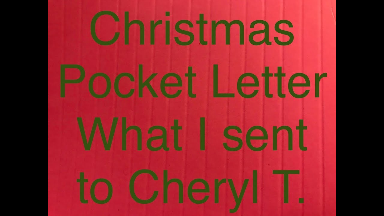 Pocket Letter to Cheryl T. - YouTube