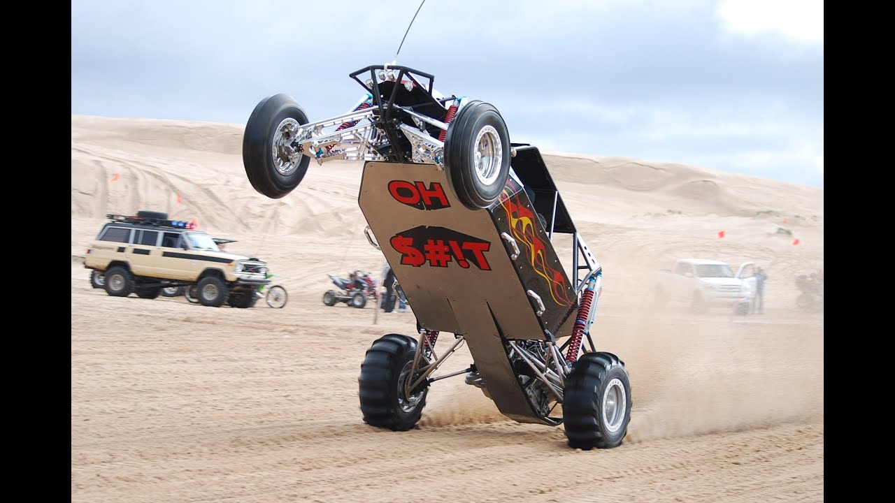 Silver Lake Sand Dunes Drag Racing Wheelies and Jumps - YouTube