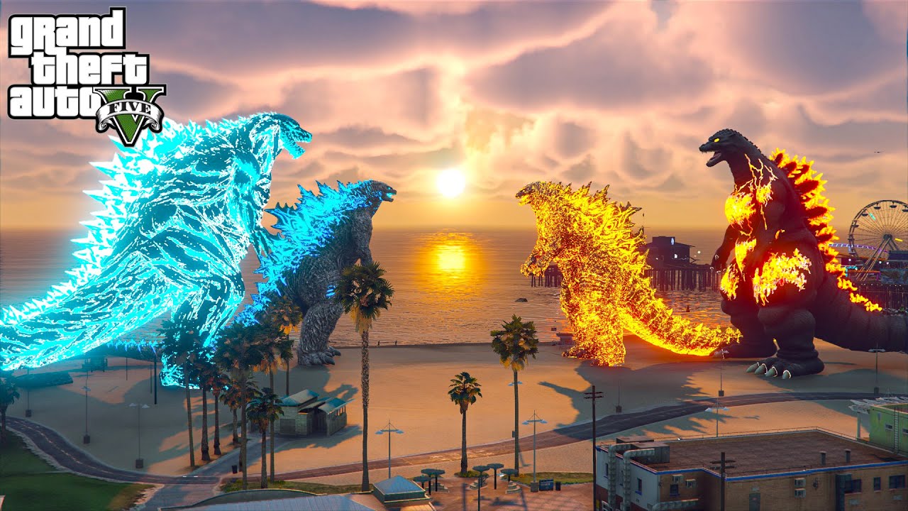 Atomic Godzilla, Godzilla Earth vs Nuclear Godzilla, Burning Godzilla ...