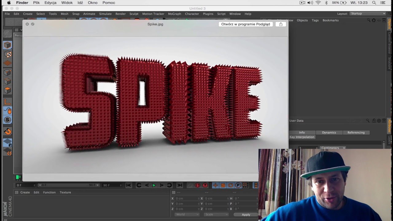 Cinema 4d Tutorial Spike text - YouTube