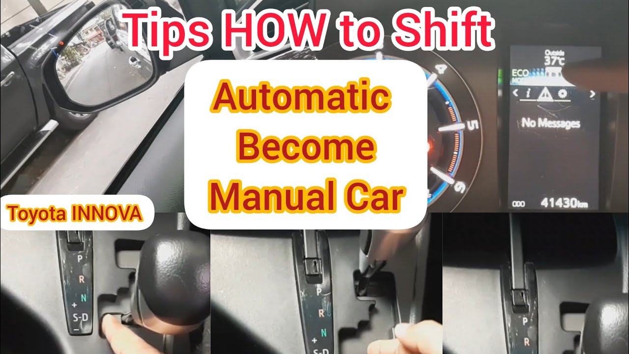 TIPS HOW TO DRIVE AUTOMATIC BECOME MANUAL CAR, toyota INNOVA - YouTube